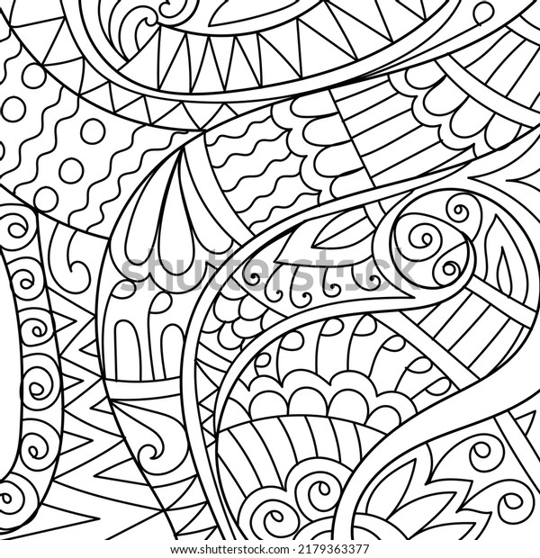 Decorative Henna Design Coloring Book Page Stock Vector (Royalty Free ...