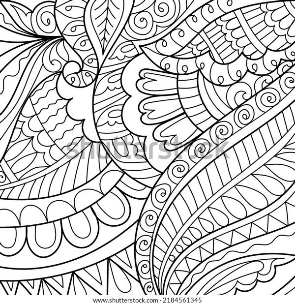 Decorative Henna Design Coloring Book Page Stock Vector (Royalty Free ...