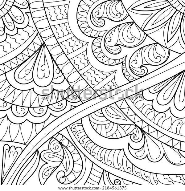 Decorative Henna Design Coloring Book Page Stock Vector (Royalty Free ...