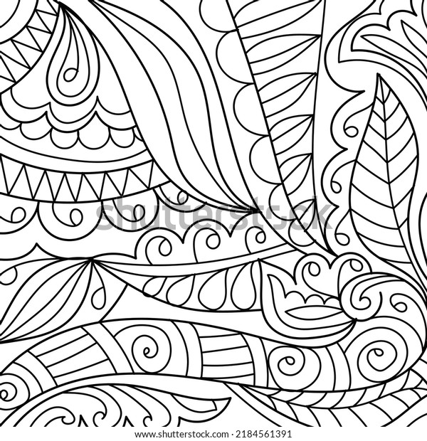 Decorative Henna Design Coloring Book Page Stock Vector (Royalty Free ...