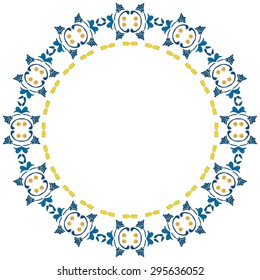 Decorative Illustrated Circle Frame Stock Vector (Royalty Free ...