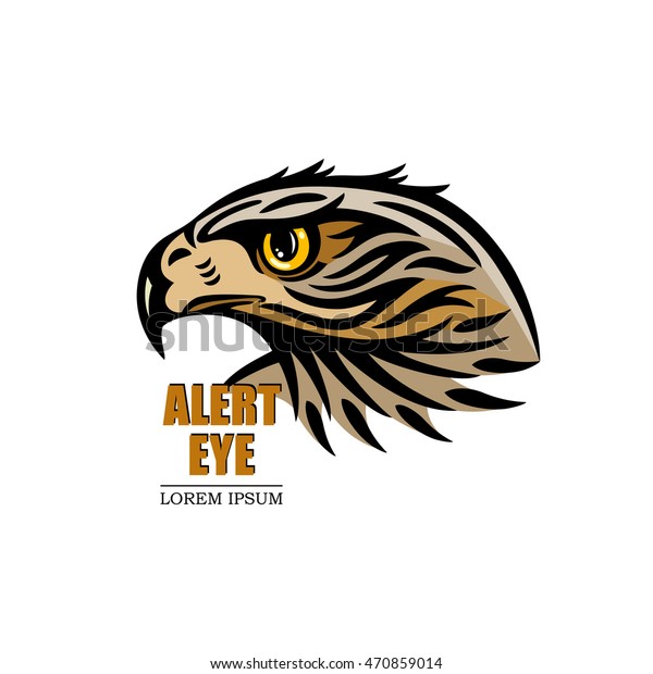 Decorative Illustration Hawk Hand Drawn Design Stock Vector (Royalty ...