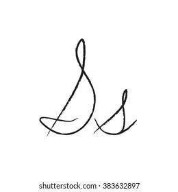 Decorative Isolated Letter Shape Font S Stock Vector (Royalty Free ...