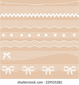 Decorative Lace Dividers Vector Stock Vector (Royalty Free) 229555282 ...