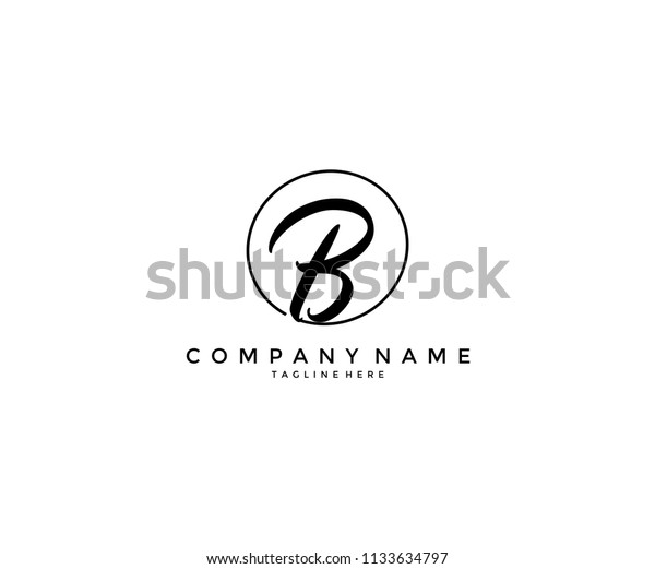 Decorative Letter B Circle Line Logo Stock Vector (Royalty Free ...