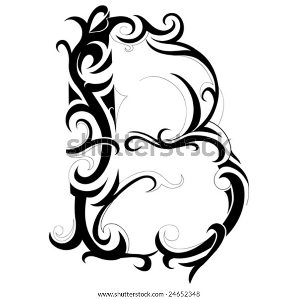 Decorative Letter Font Type B Stock Vector (Royalty Free) 24652348 ...