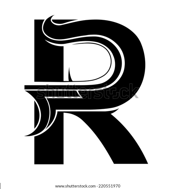 Decorative Letter Shape Font R Stock Vector (Royalty Free) 220551970 ...