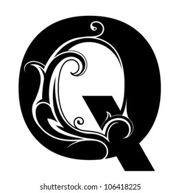 Decorative Letter Shape Font Type Q 库存矢量图（免版税）106418225 | Shutterstock