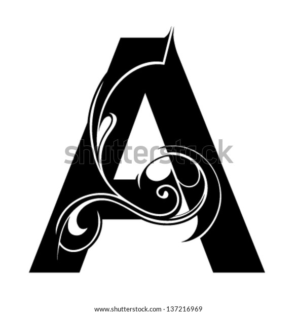 Decorative Letter Shape Font Type Stock Vector (Royalty Free) 137216969