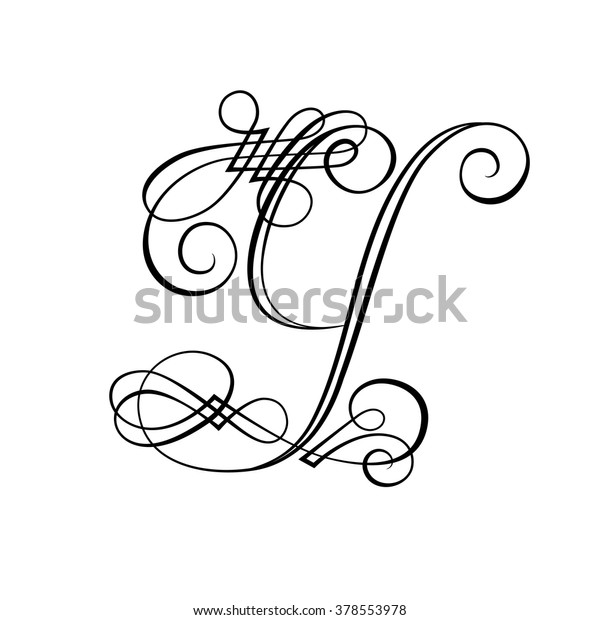 Decorative Letter Y Stock Vector (Royalty Free) 378553978