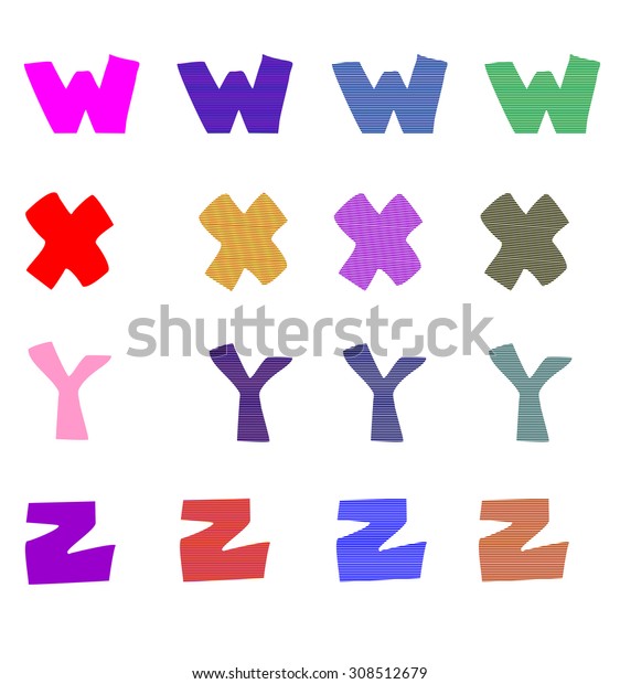 Decorative Letters Alphabet Vector Illustration Stock Vector (Royalty ...
