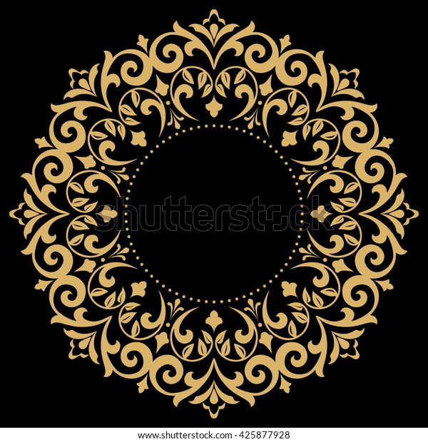 Decorative Line Art Frame Design Template Stock Vector (Royalty Free ...