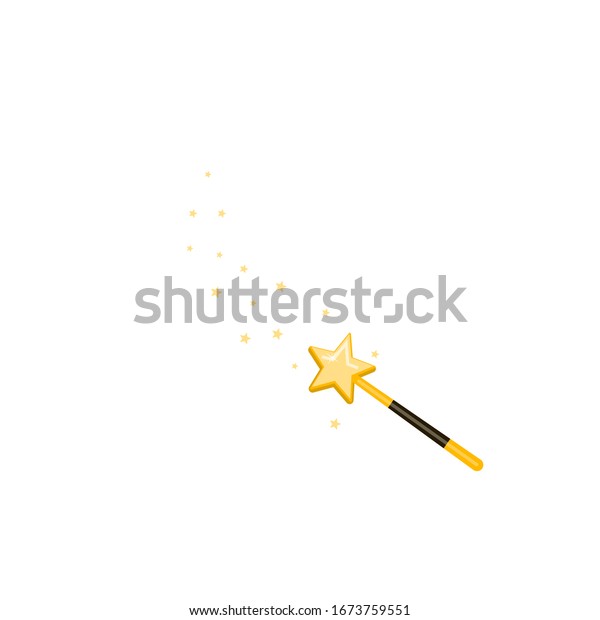 Decorative Magic Wand Magic Trace Star Stock Vector (Royalty Free ...