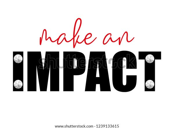 Decorative Make Impact Text Stock Vector (Royalty Free) 1239133615