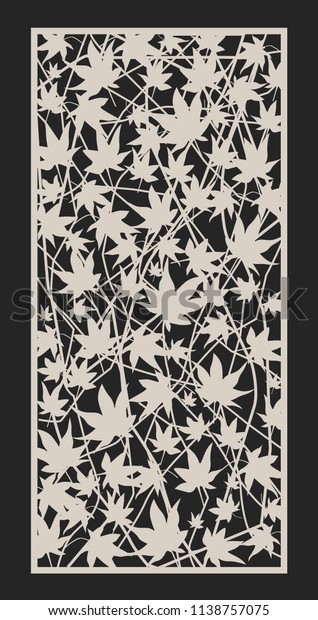 Decorative Maple Leaves Vector Cnc Laser Stock Vector (Royalty Free ...