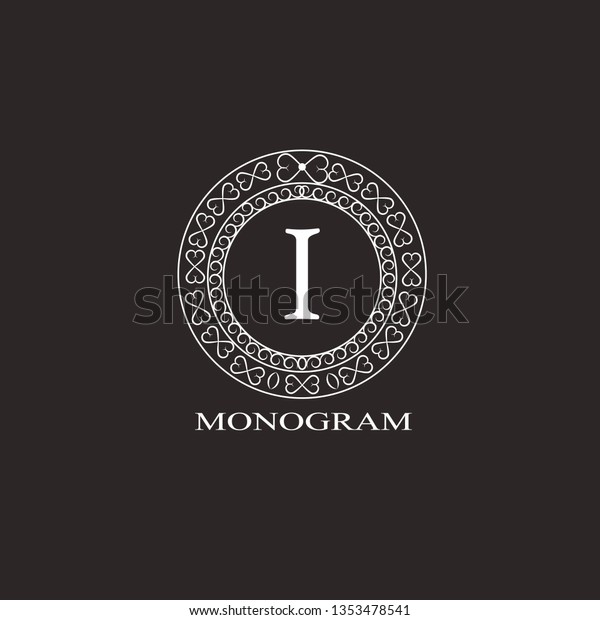 Decorative Monogram Calligraphic Font Letter Identification Stock ...