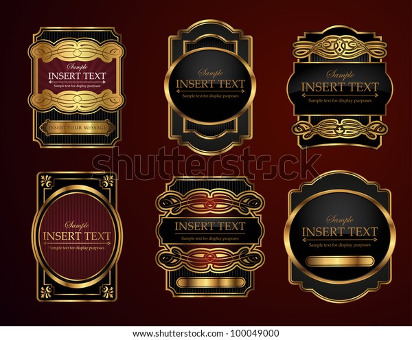 Decorative Ornate Label Collection Stock Vector (Royalty Free ...