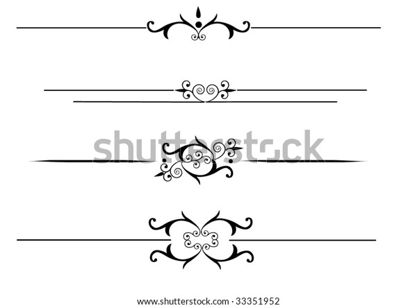 Decorative Page Rule Lines Stock Vector (Royalty Free) 33351952 ...