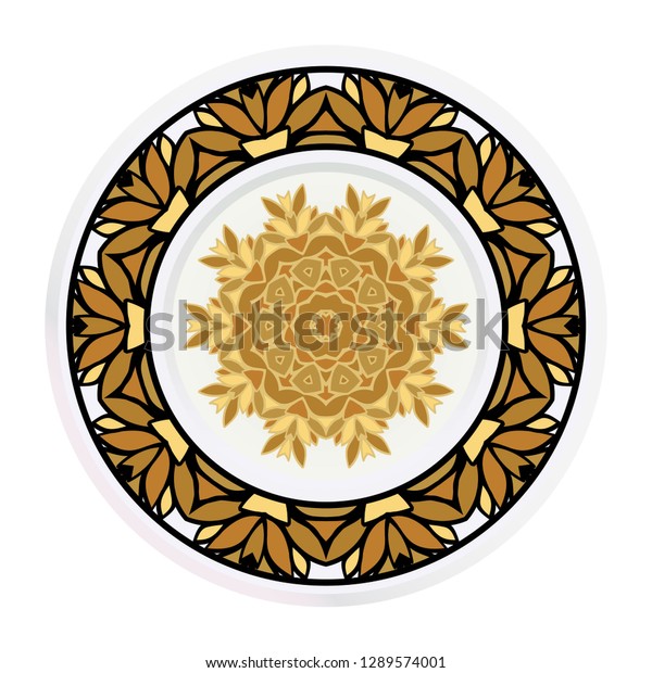 Decorative Plates Interior Design Tribal Ethnic Stock Vector (Royalty ...
