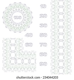 Decorative Rosette Border Numbers On White Stock Vector (Royalty Free ...