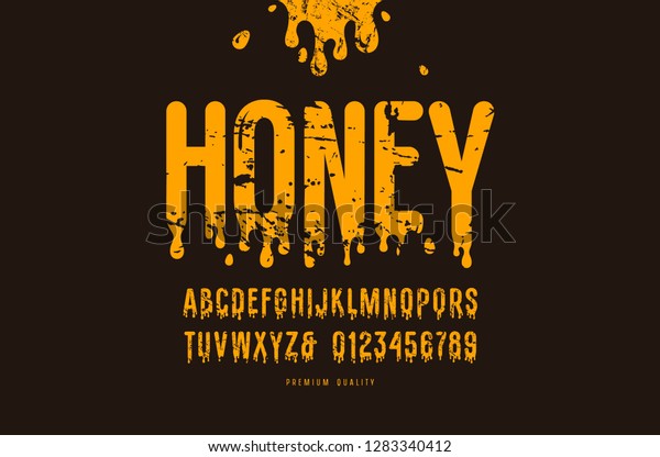 Decorative Sans Serif Font Letters Numbers Stock Vector (Royalty Free ...
