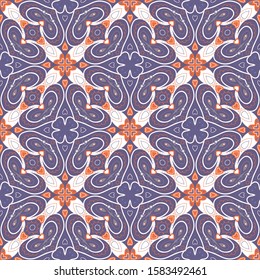 Decorative Seamless Pattern Ceramics Tile Styled Stock Vector (Royalty ...