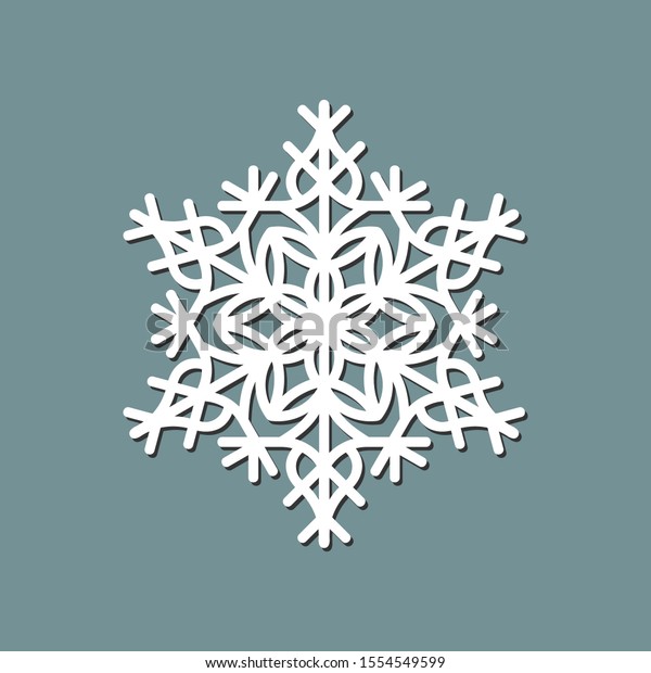 Decorative Snowflake Laser Cut Template New Stock Vector (Royalty Free ...