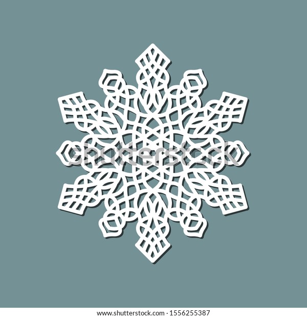 Decorative Snowflake Laser Cut Template New Stock Vector (Royalty Free ...