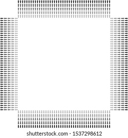 Decorative Square Frame Arrows Sketch Design Stock Vector (Royalty Free ...