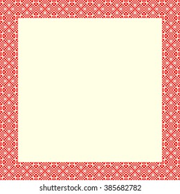 Red White Checkered Frame Background Center: ilustrações stock ...