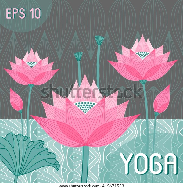 Decorative Stylized Lotus Bud Design Stock Vector (Royalty Free ...