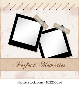 Decorative Template Frame Design Perfect Memories Stock Vector (Royalty ...