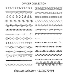 Decorative Text Dividers Collection Flat Vector Stock Vector (Royalty ...