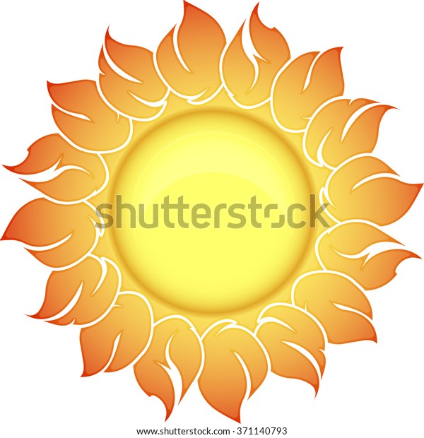 Decorative Vector Bright Colorful Sun Symbol Stock Vector (Royalty Free ...