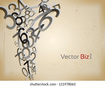 Decorative Vector Numbers Background Grunge Design Stock Vector ...