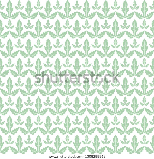 Decorative Victorian Leaf Vector Seamless Pattern Stock Vector (Royalty ...