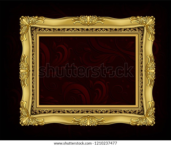 Decorative Vintage Frame Border Gold Photo Stock Vector (Royalty Free ...