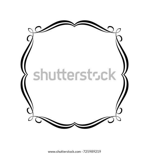 Decorative Vintage Frame Vector Illustrationblack On 스톡 벡터(로열티 프리 ...