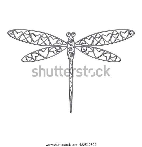 Decorative Wrought Iron Heart Vector Illustration: vector de stock ...