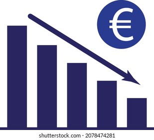 Decreasing Euro Rate Chart Stock Vector (Royalty Free) 2078474281 ...