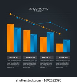 Decreasing Graph Bar Chart Economic Pressure Stock Vector (Royalty Free ...