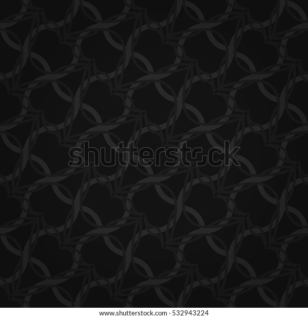 Deep Black Color Fancy Seamless Pattern Stock Vector (Royalty Free ...
