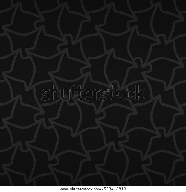 Deep Black Color Geometric Seamless Pattern Stock Vector (Royalty Free ...