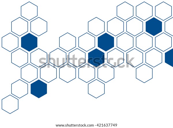 hexágono azul profundo sobre un patrón: vector de stock (libre de ...