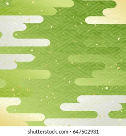 Deep Green Japanese Style Background Stock Vector (Royalty Free ...