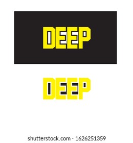 Deep Logo Design Typographic Logo Inspiration Stock Vector (Royalty ...