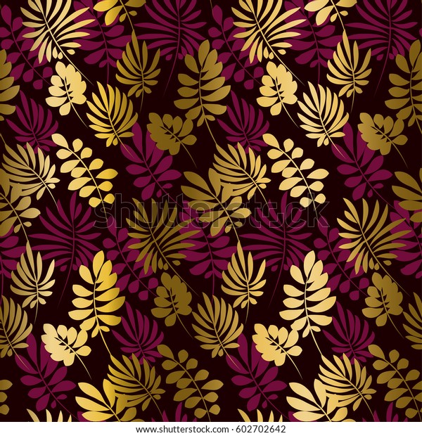 Deep Red Color Decorative Seamless Pattern Stock Vector (Royalty Free ...