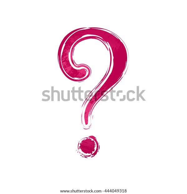 Deep Red Watercolor Question Mark Sign Stock Vector (Royalty Free ...