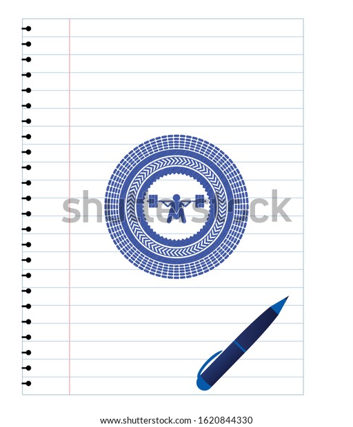 Deep Squat Icon Draw Pen Effect: vector de stock (libre de regalías ...