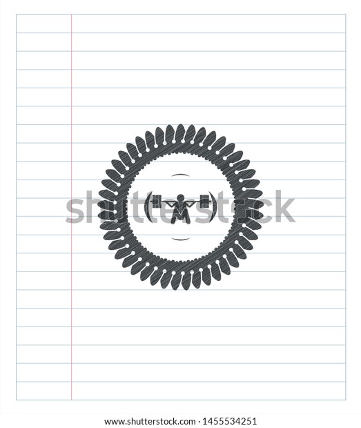 Deep Squat Icon Draw Pencil Strokes Stock Vector (Royalty Free ...
